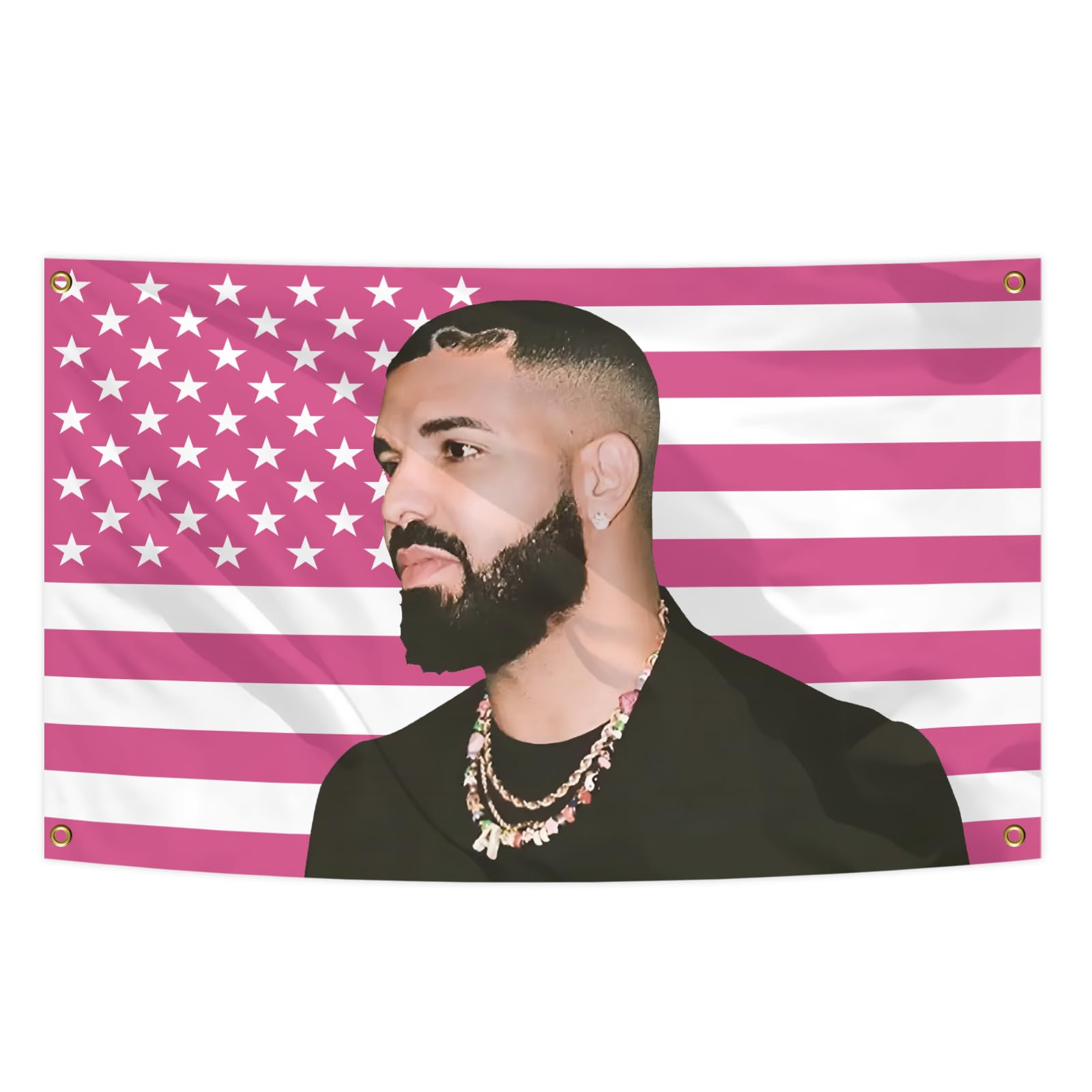 Amazon.com : ALLphA Drake Rapper Flag 3x5FT Pink American Flags Funny ...