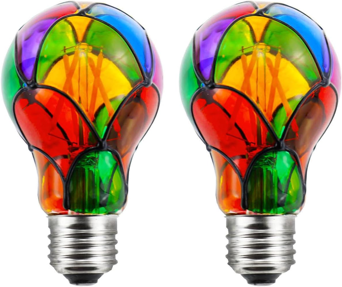 2 Pack Infinity 3D Light Fireworks Effect ST19 LED Light Bulb - 3W 120V ...