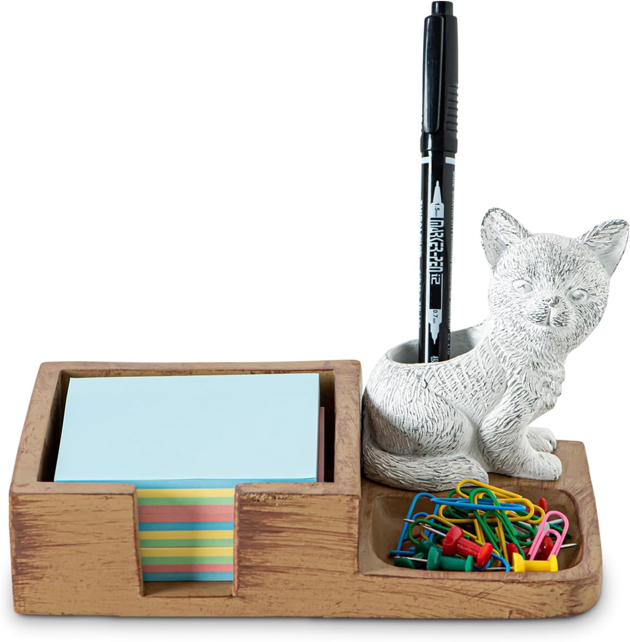 Amazon.com: GABROC Cat Sticky Note Holder For Desk Cute Post It Note ...