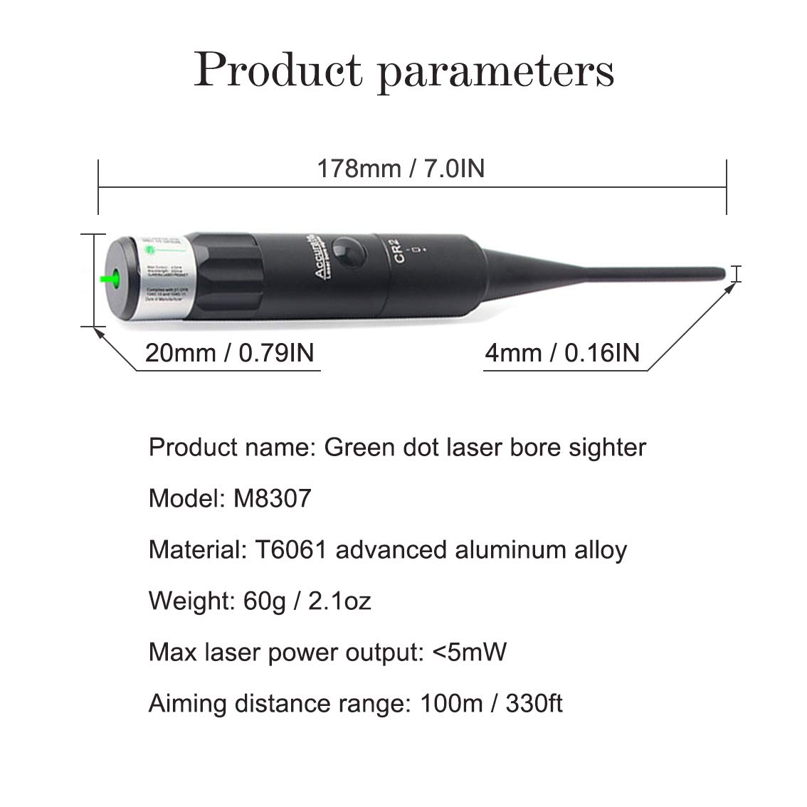 Snapklik.com : Laser Bore Sight Kit Multiple Calibers, Green/Red Dot ...