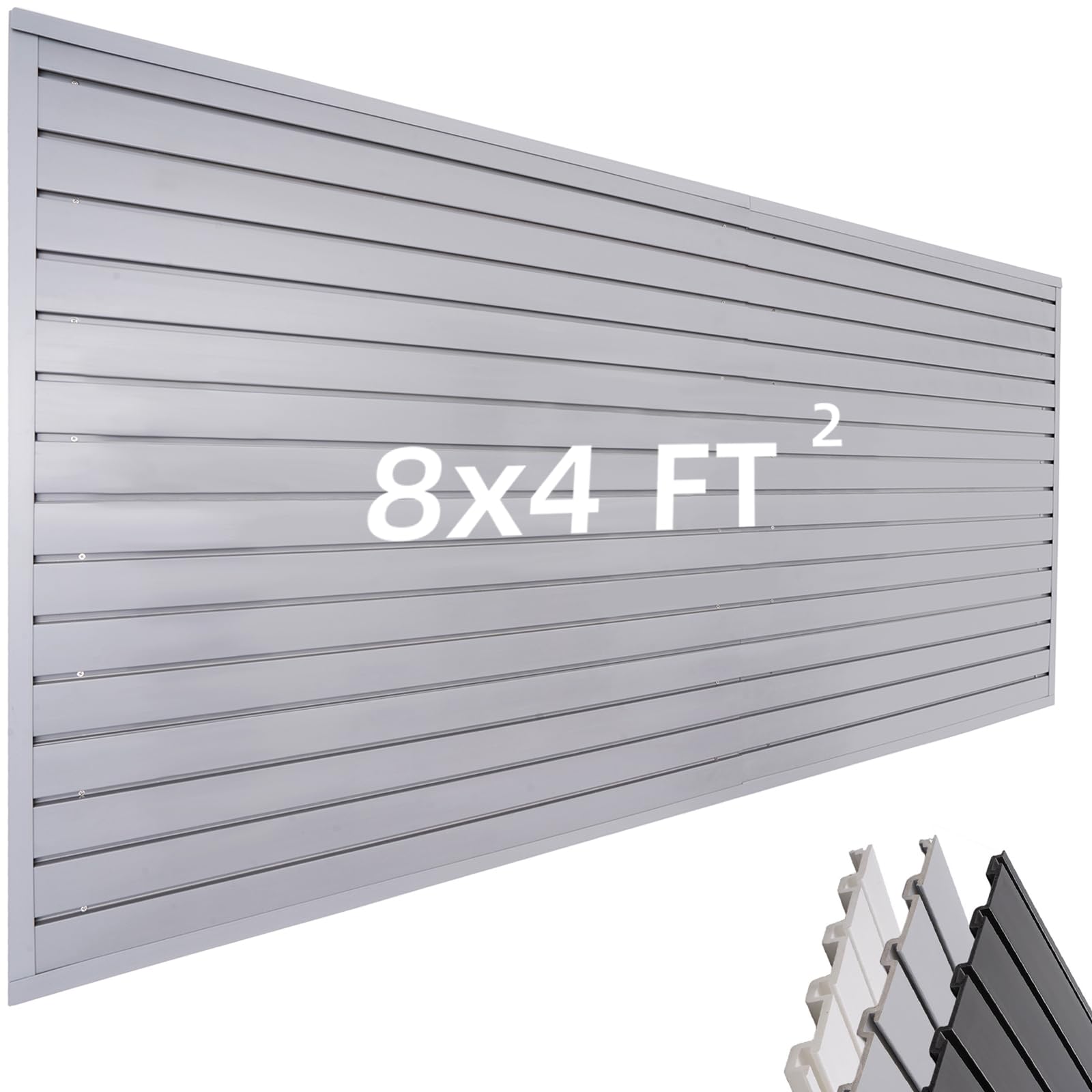 Slatwall Panel Garage Wall Organizer Heavy Duty Wall Mounted, PVC Slat ...