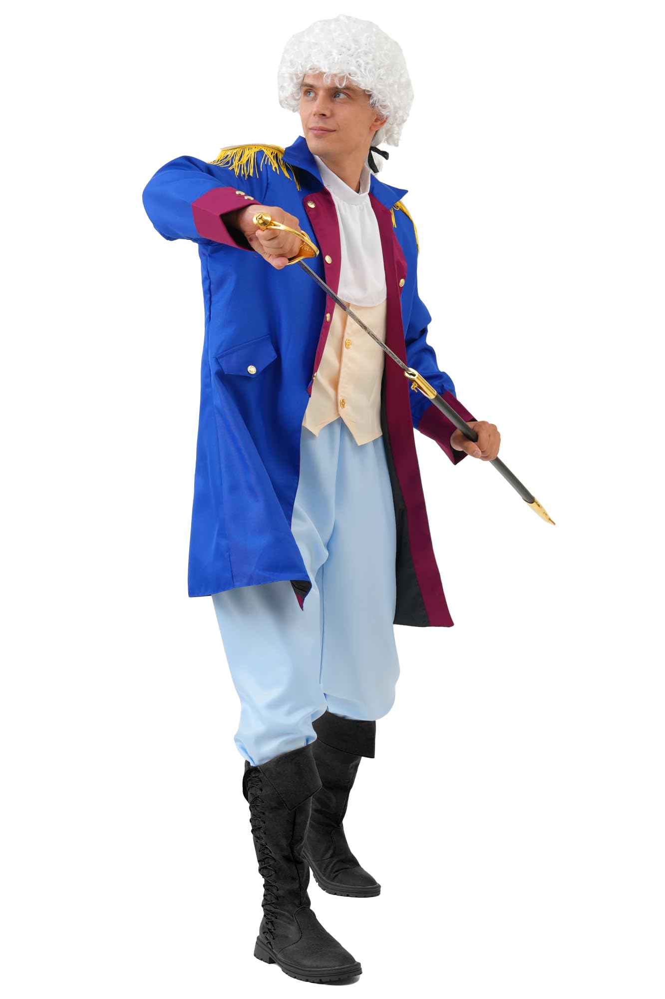 Snapklik.com : Akokvlar Mens Founding Father George Washington Costume ...