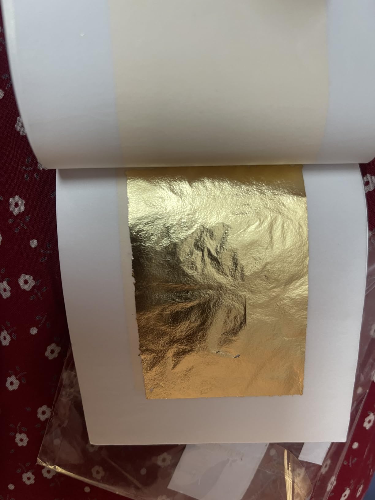 SGLS GOLD LEAF 10pcs.Gold Vark EDIBLE Foods Leaf Pure Leafs 24K GOLD ...