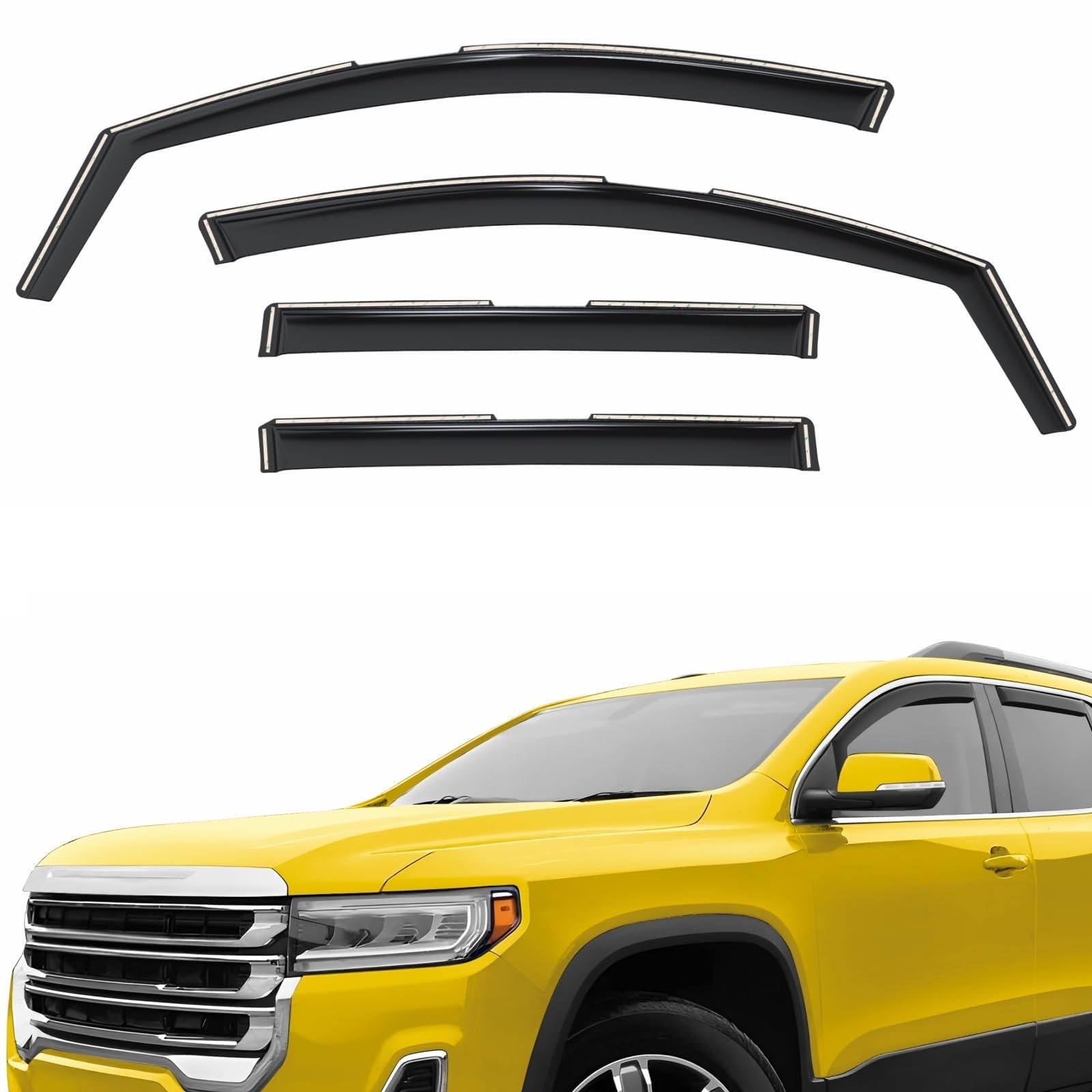 Amazon.com: Extra Durable Window Deflectors in-Channel Window Visors ...
