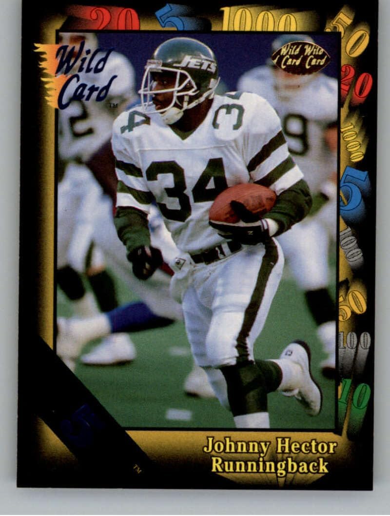 Amazon.com: 1991 Wild Card 5 Stripe #13 Johnny Hector New York Jets ...