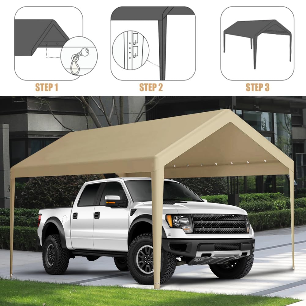 Snapklik.com : Carport Replacement Canopy, Replacement Top Cover For 12 ...