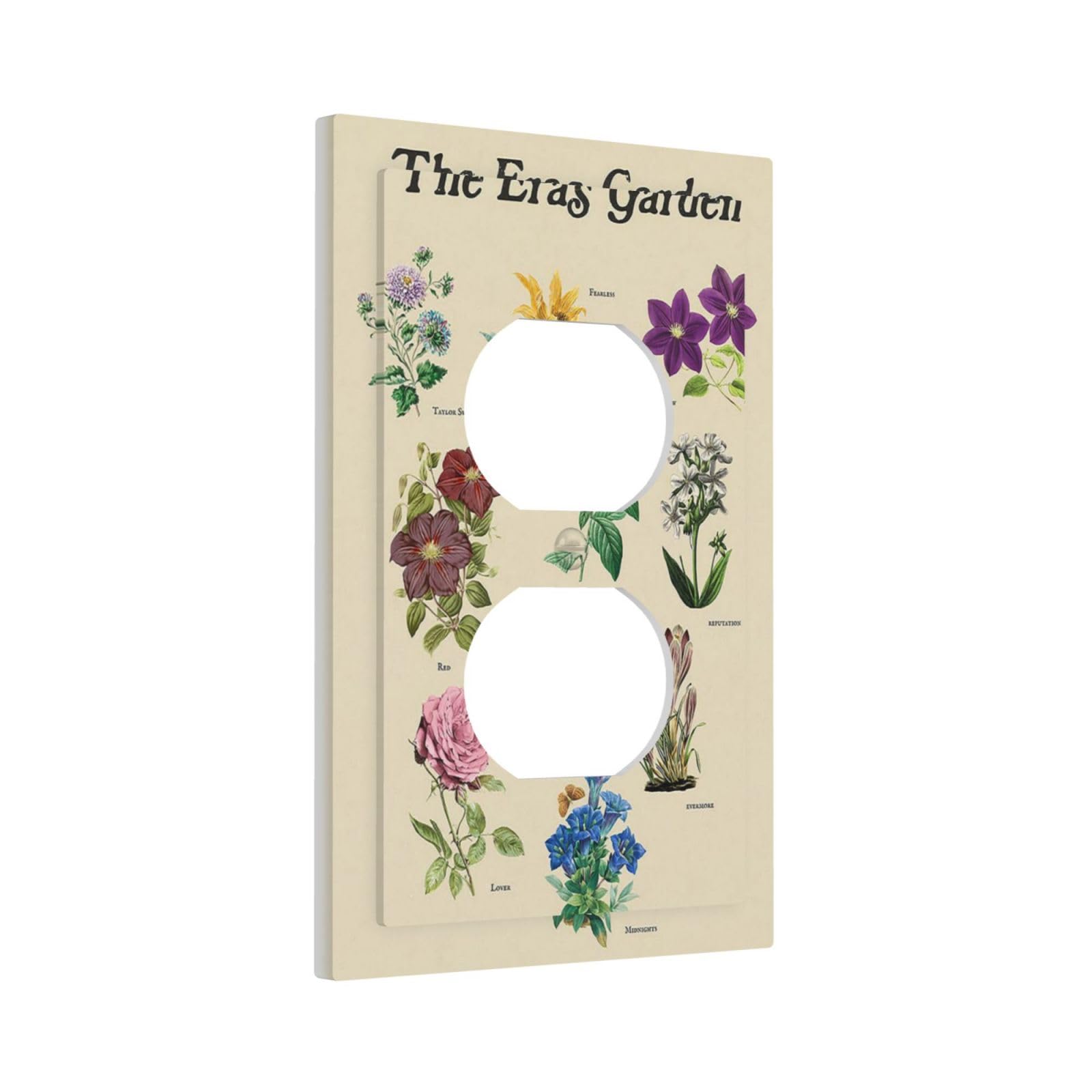 Vintage Botanical Floral 1 Gang Light Switch Cover Colorful Flower ...