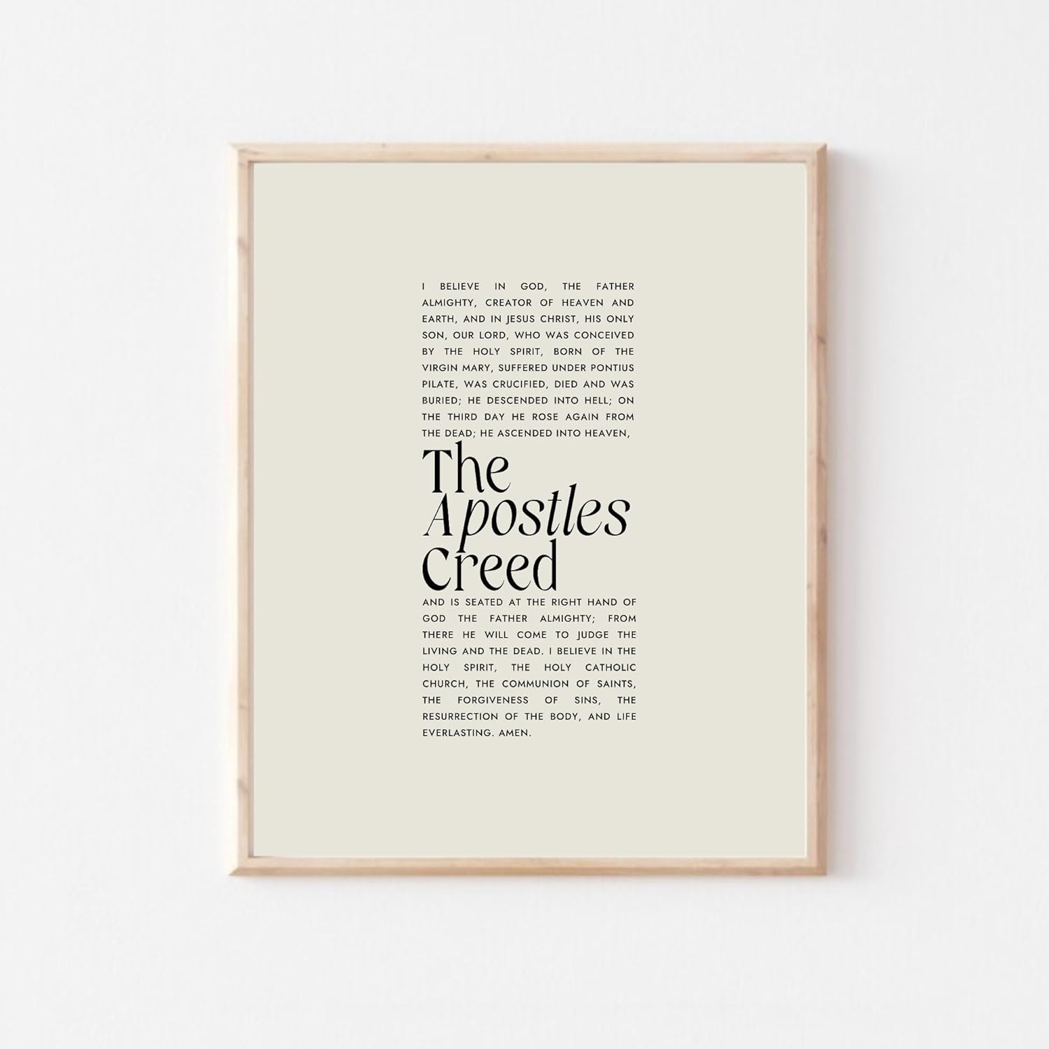 Amazon.com: The Apostles Creed Prayer Wall Art, Apostles Creed Print ...