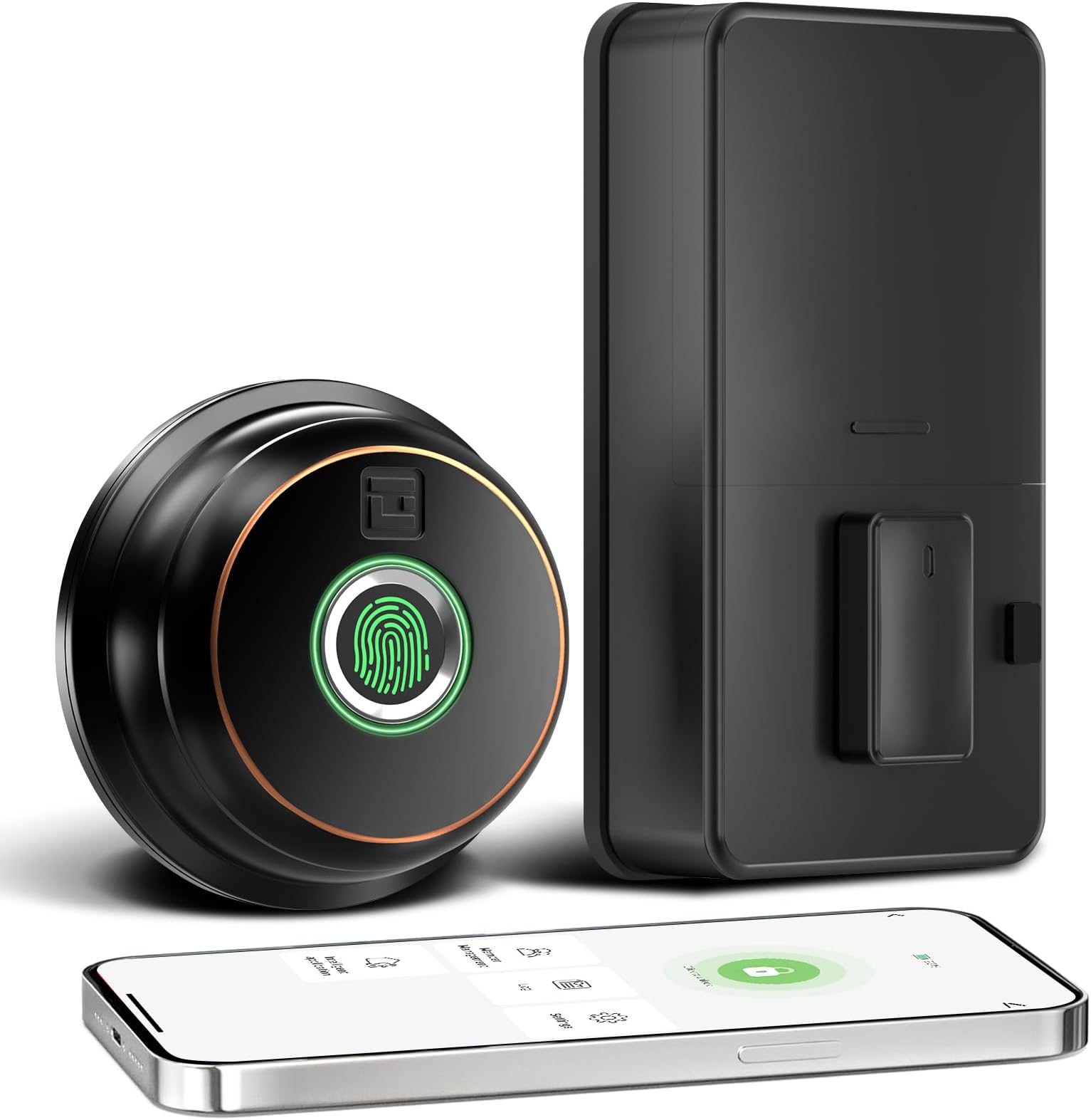 GeekTale Smart Deadbolt Lock, Fingerprint Deadbolt with App, Keyless ...