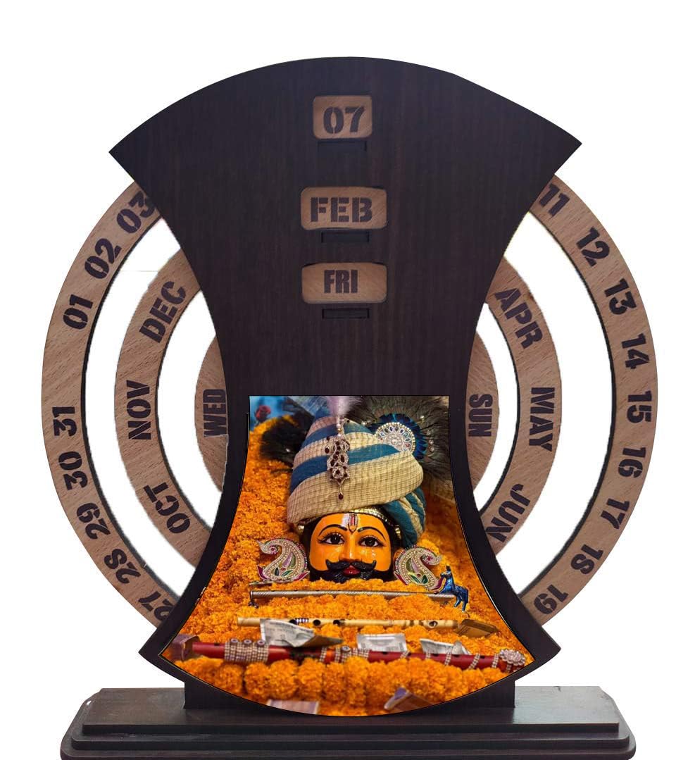 Glamorous Creation Khatu-Shyam-Baba Theme Personalised Wooden Desk ...