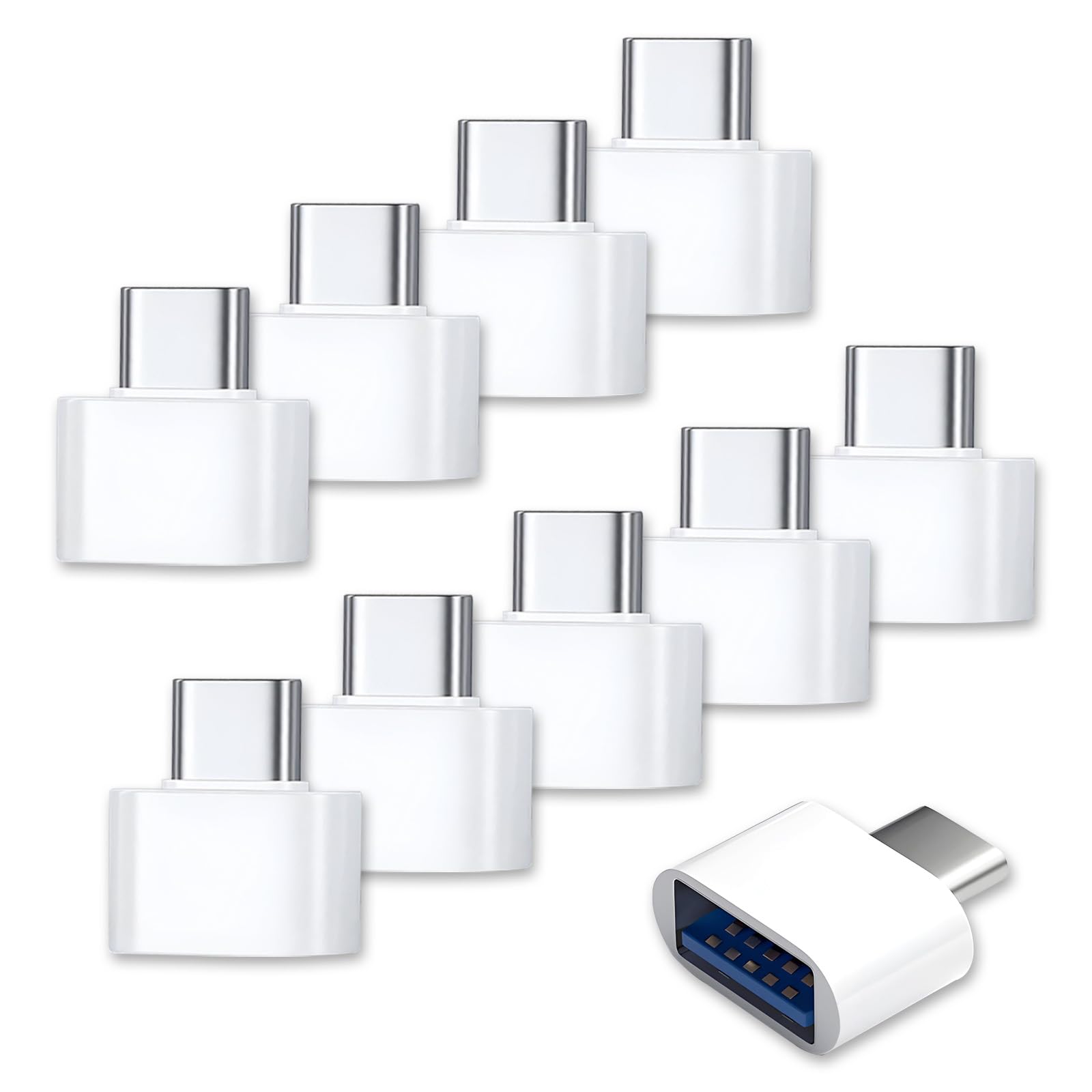 Amazon.com: Wansurs 10 Pack USB to USB-C Adapter, USB Type-C Male to ...