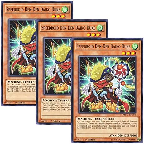 Amazon.co.jp: 【 3枚セット 】遊戯王 英語版 MP17-EN004 Speedroid Den-Den Daiko Duke ...
