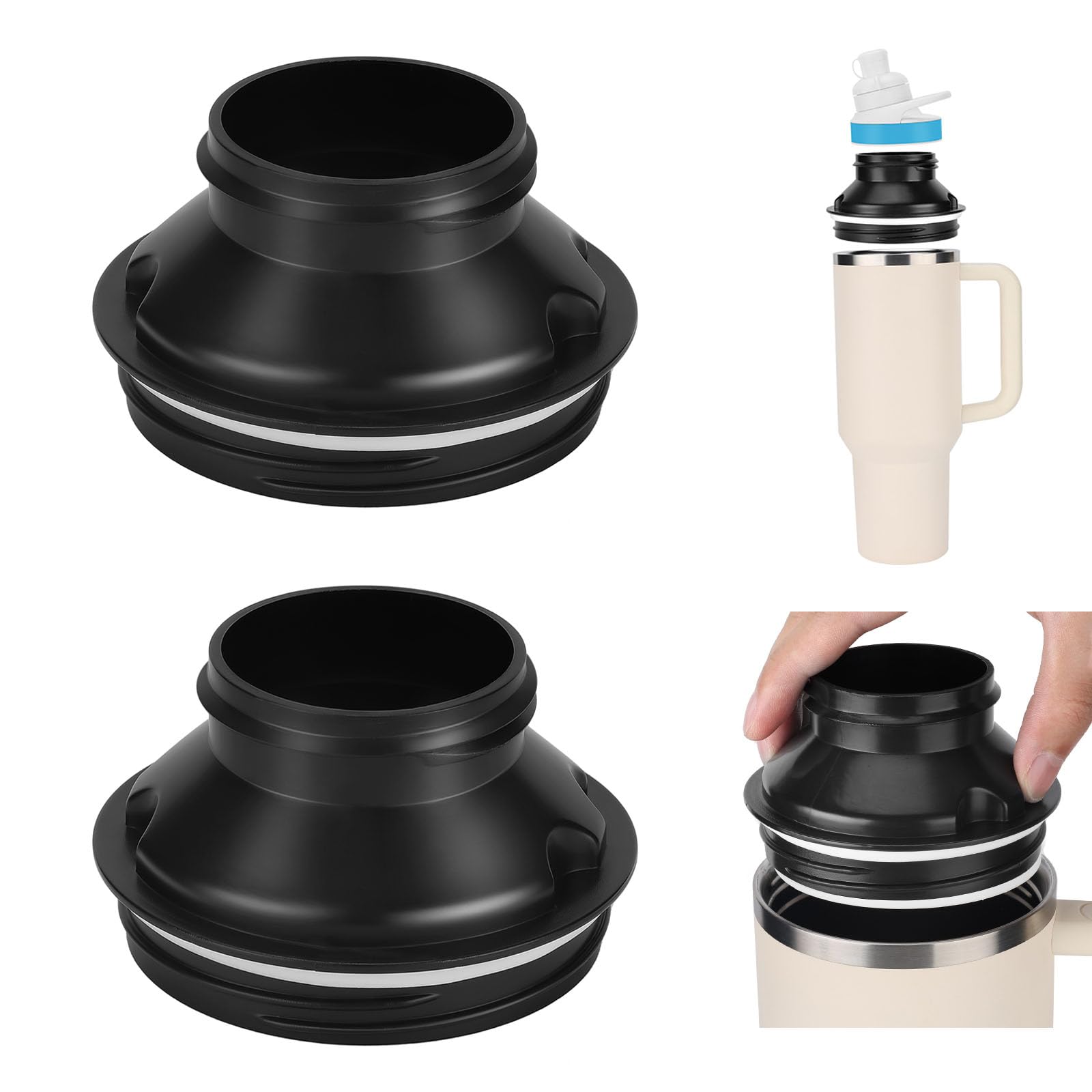Amazon.com: 2PCS Bottle Adapter for Stanley Cup 40oz to Cirkul, Lid Cap ...