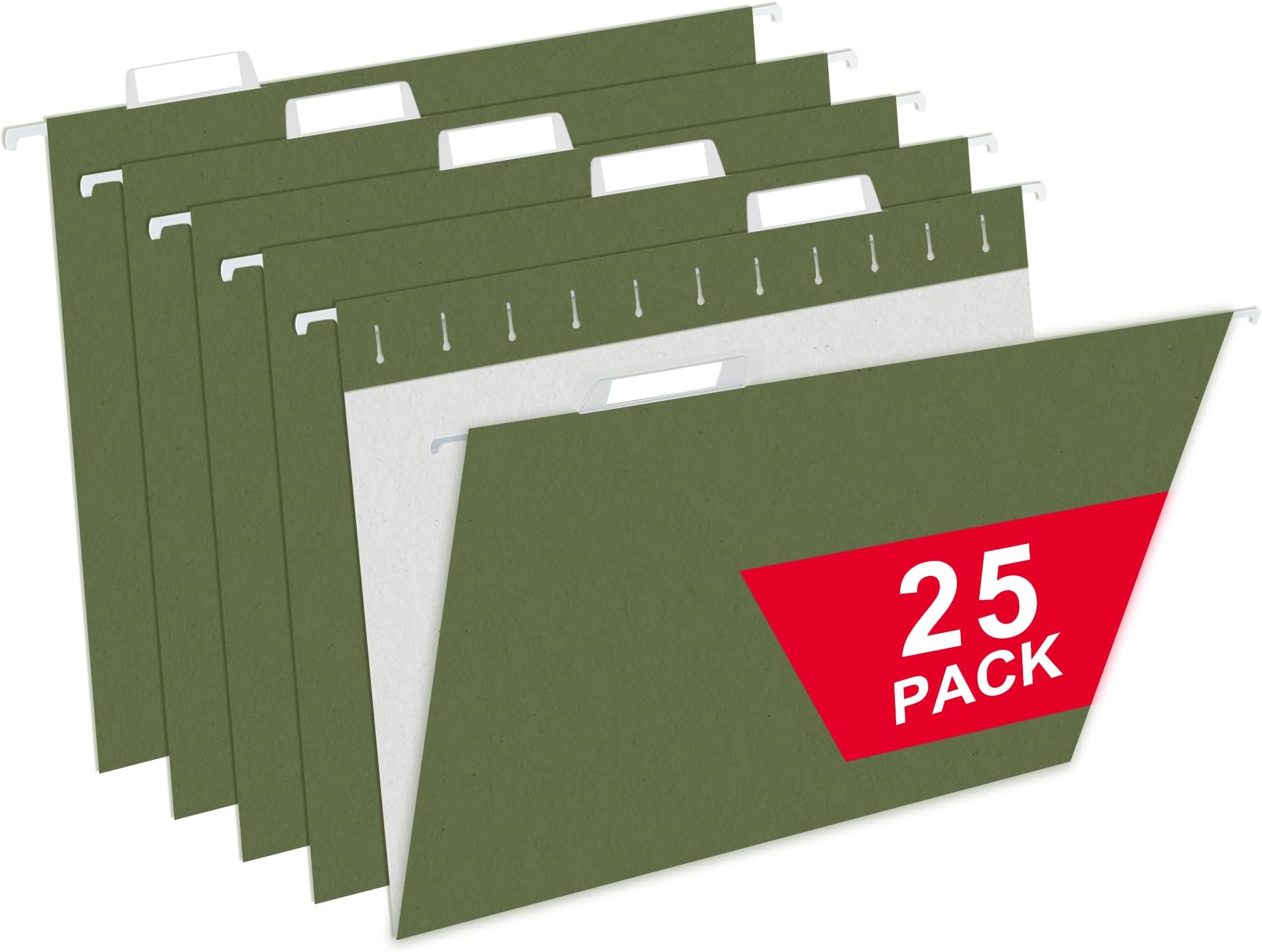 Amazon.com : 25 Packs Hanging File Folders,Dark Green Letter Size File ...