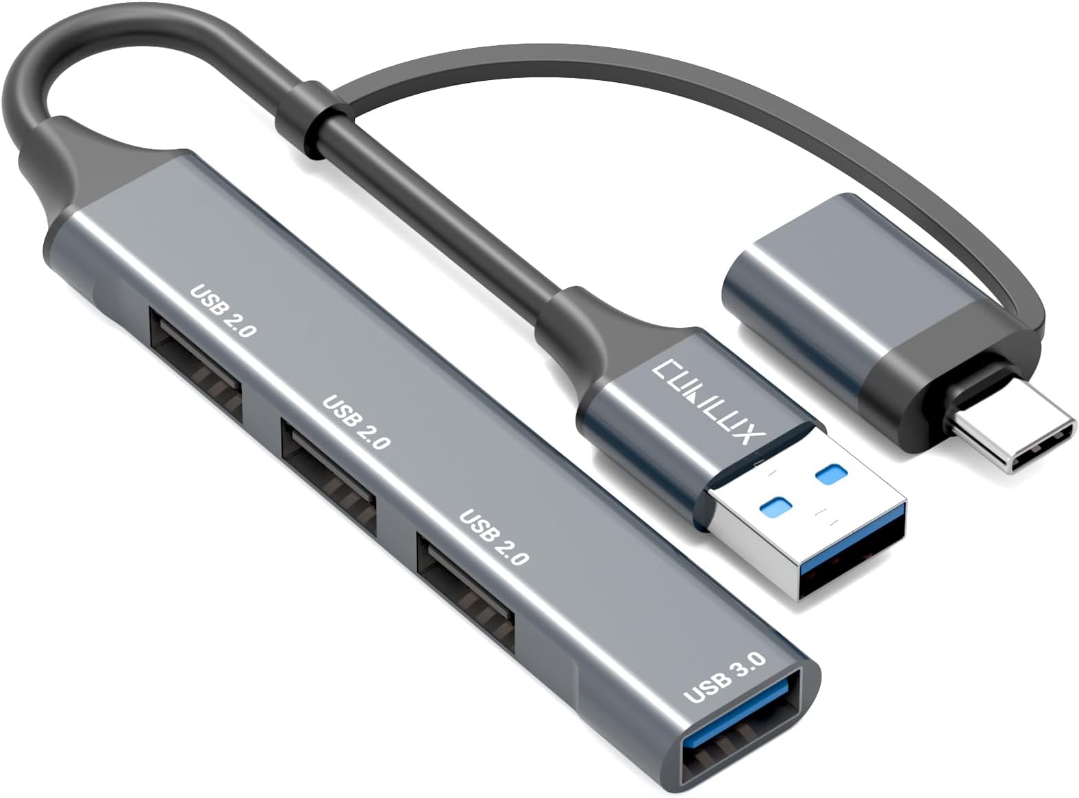 Amazon.com: Cubilux 4-Port USB HUB, Ultra Slim USB 3.0 to 4-Way USB ...