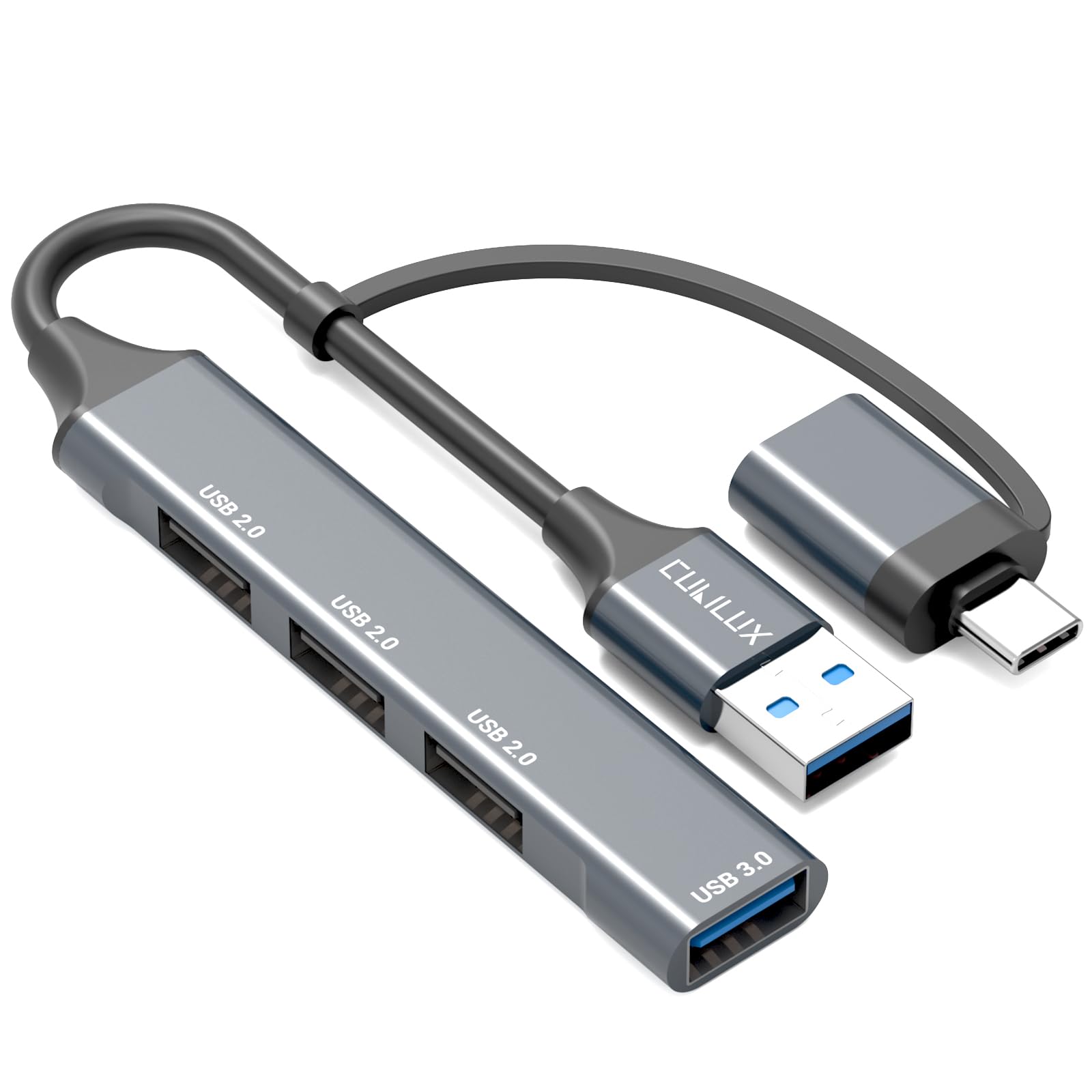 Amazon.com: Cubilux 4-Port USB HUB, Ultra Slim USB 3.0 to 4-Way USB ...
