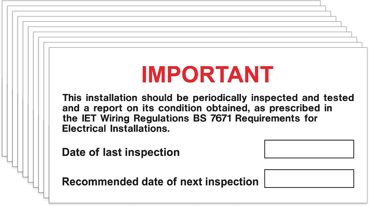 iSigns Warning Signs (Periodic Inspection Label), Pack of 10 Next ...