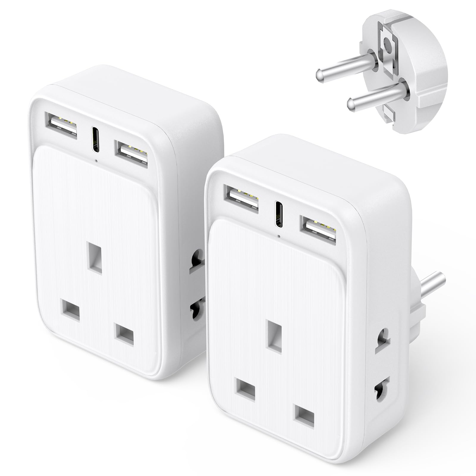 UK to European Travel Adapter 2 Pack, AODENG UK to EU Travel Adapter ...