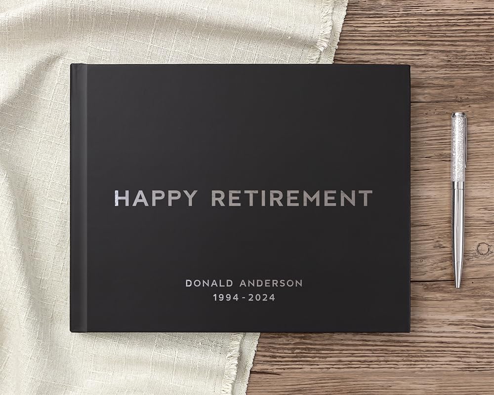 Amazon.com: Retirement Guest Book for Retirement Party Ideas, Custom ...