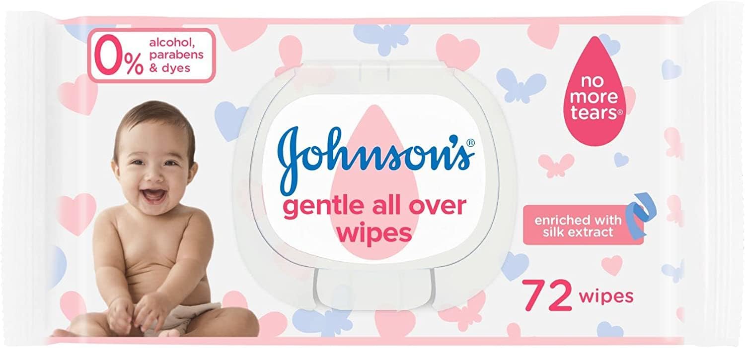 Johnson's Gentle All Over Lot de 72 lingettes nettoyantes pour bébé ...