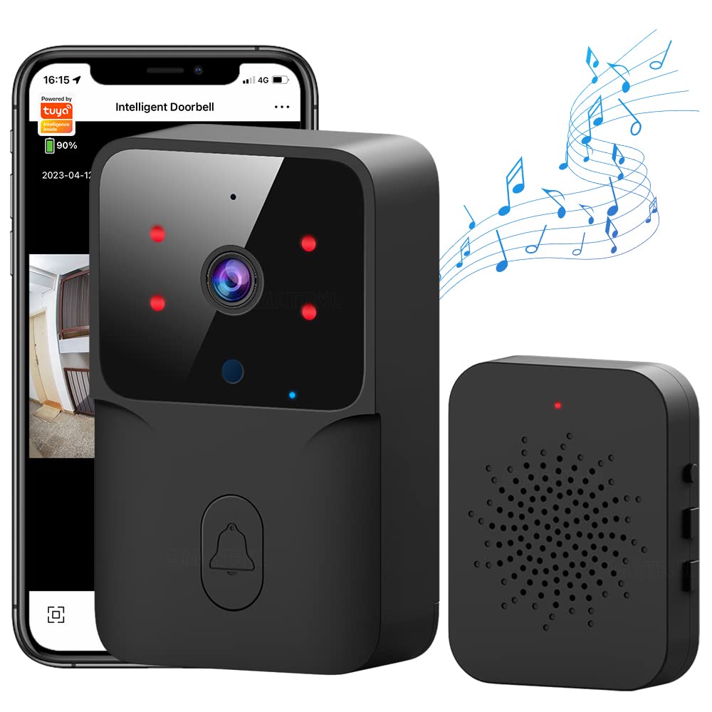 Smart Video Doorbell Built-in 800mAh lithium-ion battery charging ...