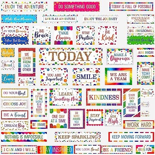Amazon.com : 52PCS Confetti Inspirational Decor, Colorful Wall ...