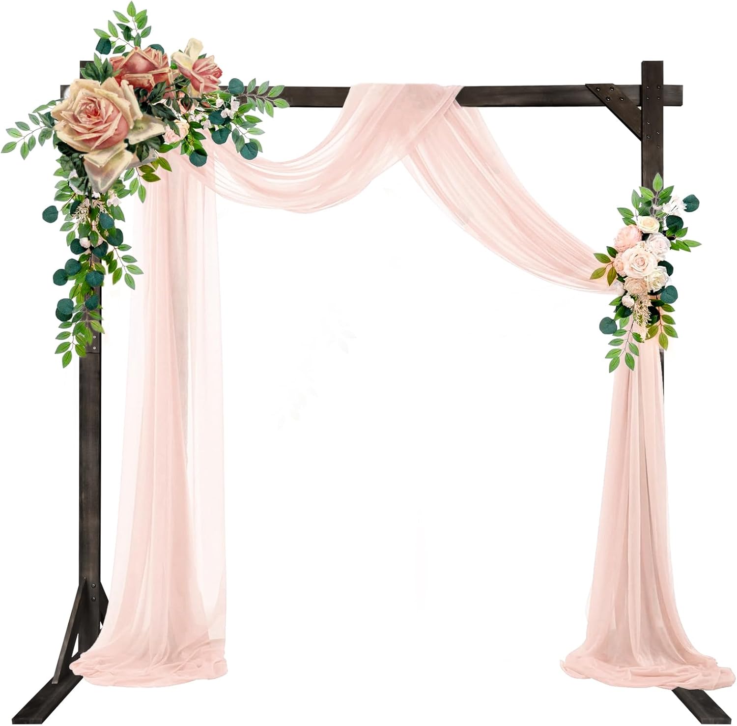 Amazon.com : Yaseingoo 7.2FT Sturdy Square Wooden Arch - Elegant ...