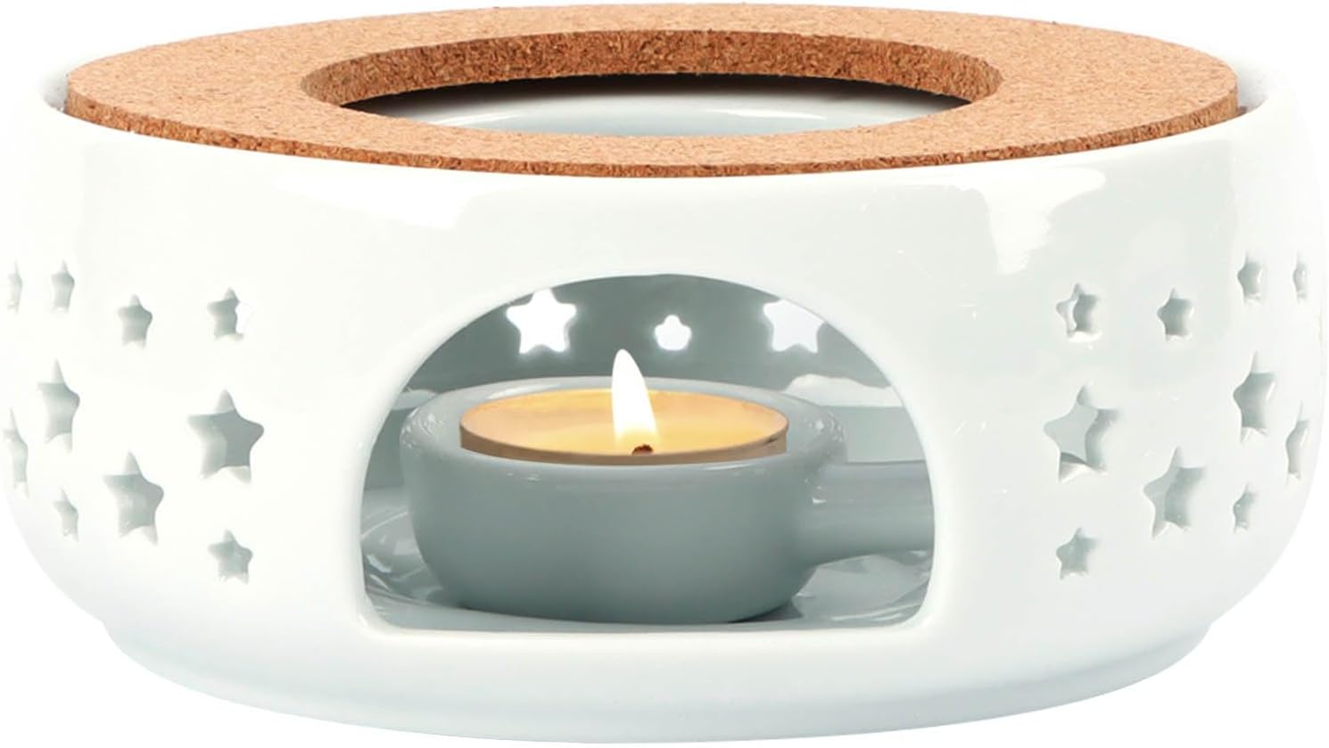 Amazon.com: Teapot Heater Ceramic Coffee Tea Warmer with Cork Cushion ...