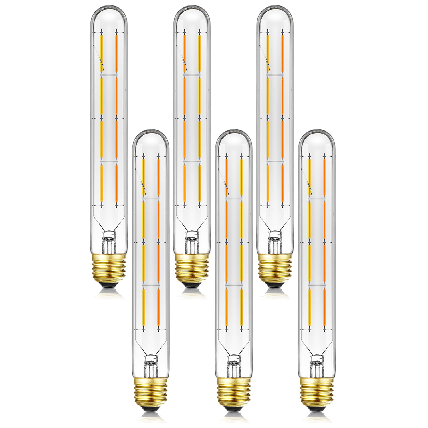 LVYE T10 Tubular Light Bulbs,E26 Dimmable Led Bulbs,8W Led Edison Bulb ...