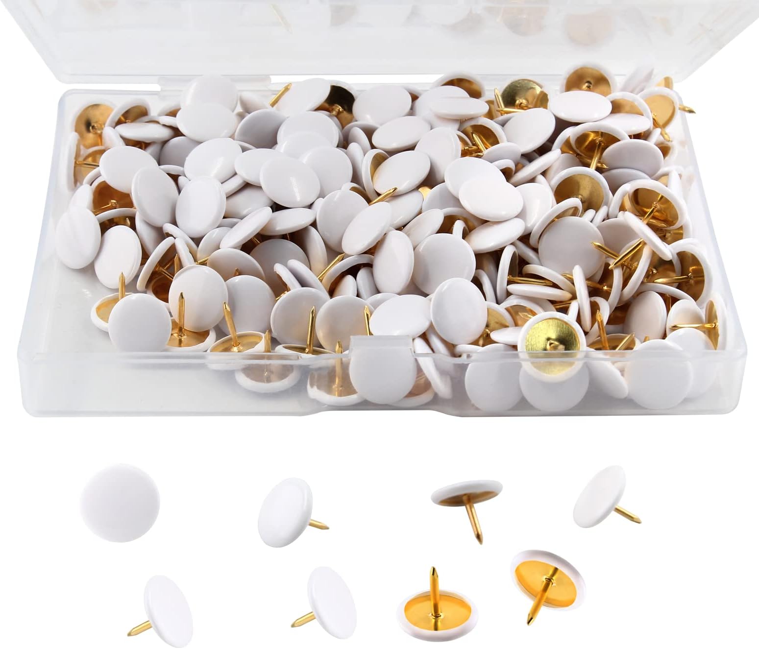 Amazon.com: 100PCS Push Pins Wall Tacks Plastic Round Head Thumbtack ...