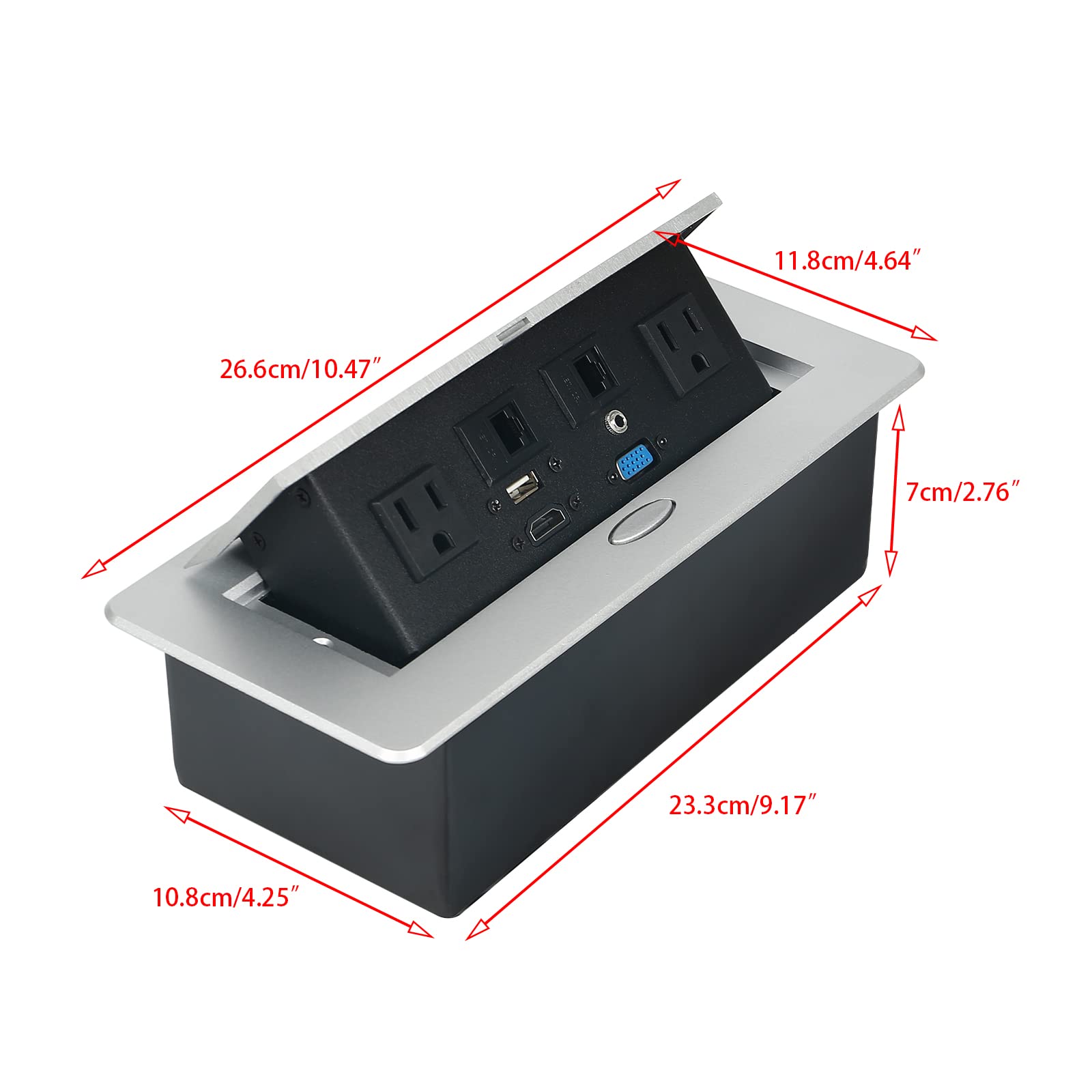 Snapklik.com : Table Pop Up Power Strip Box Desktop Pop Up Outlet ...