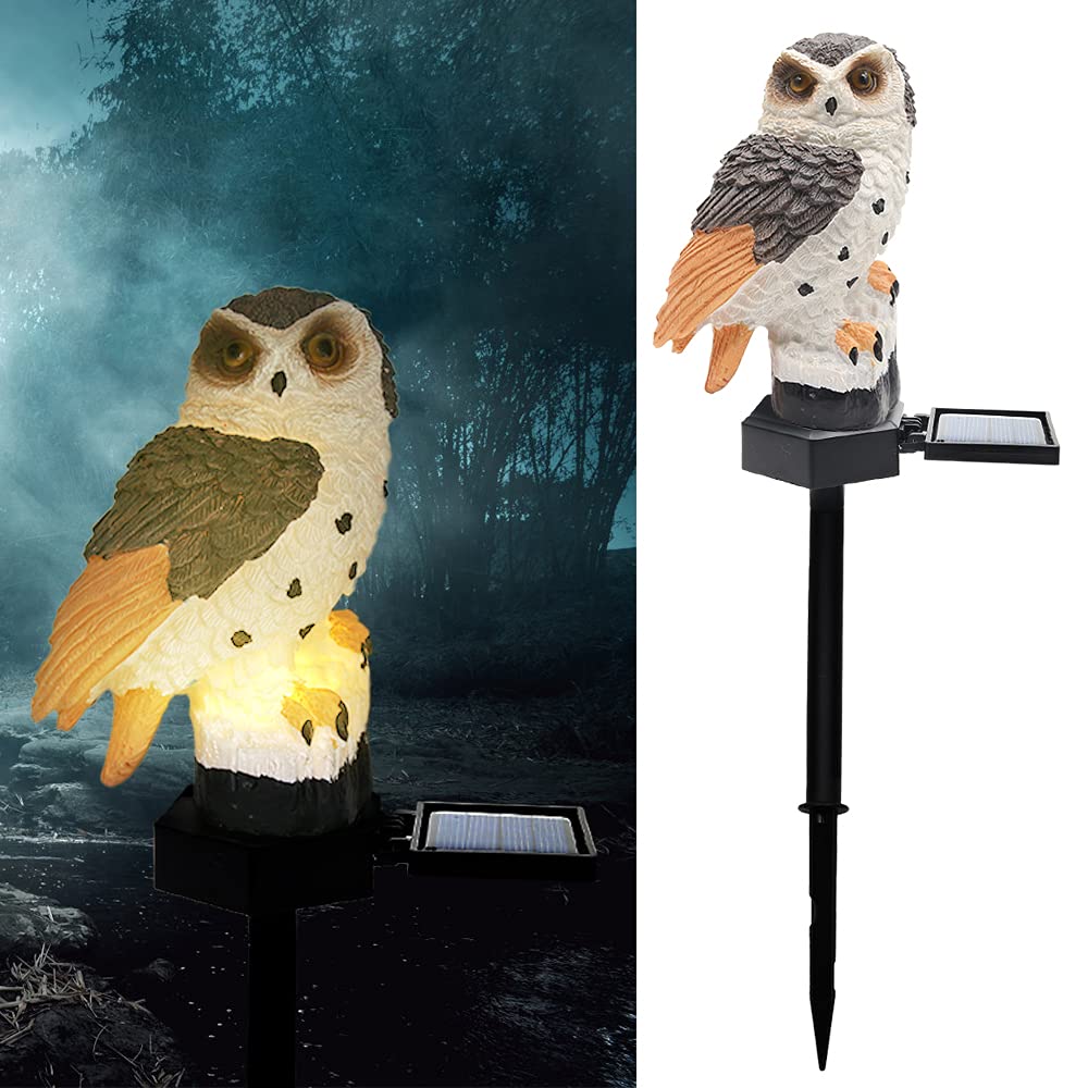 Solar Garden Lights Garden Statues LED Owl Solar Lights Waterproof Owl ...
