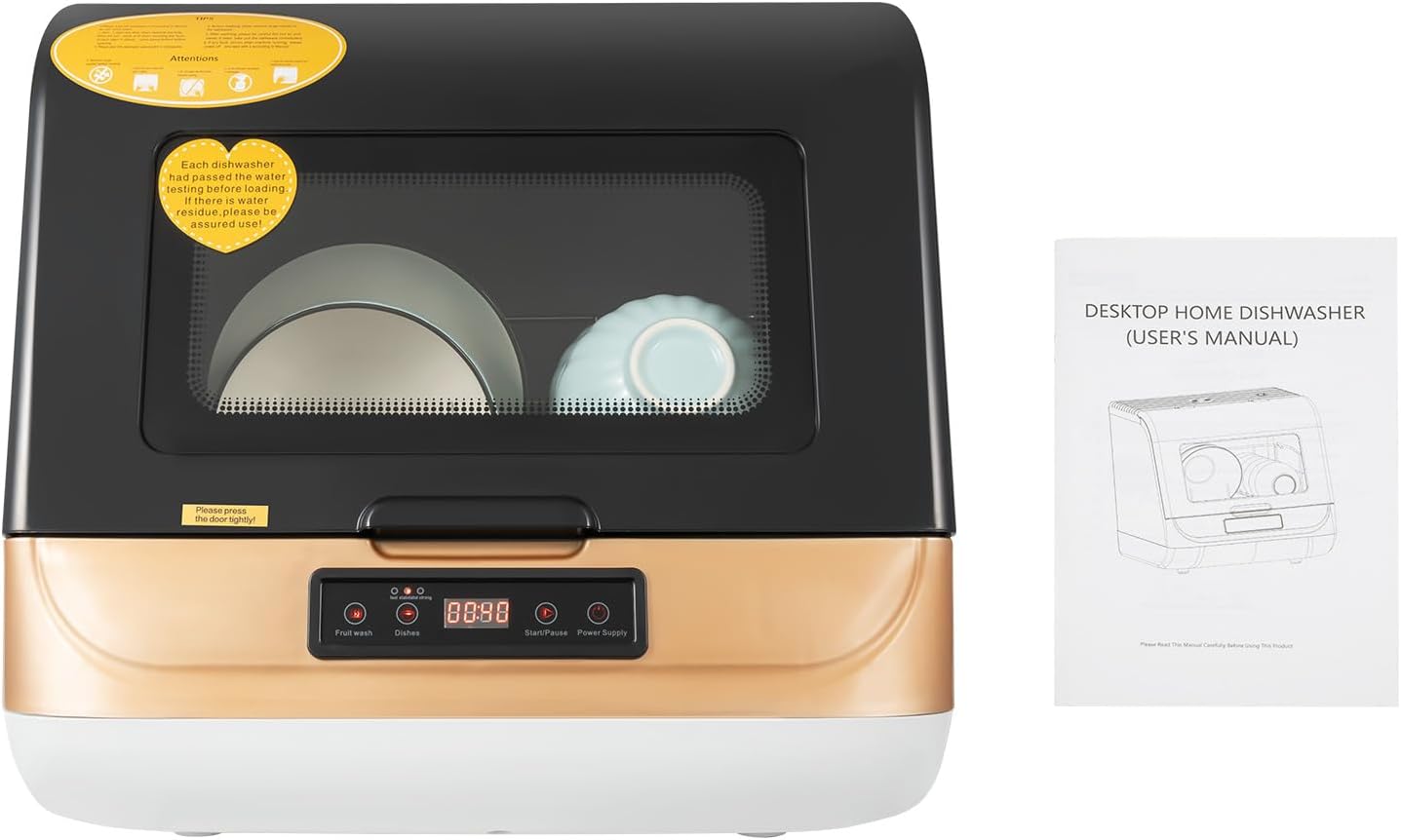 Amazon.com: PROYONGOO Portable Dishwasher Countertop, 800W 110V Mini ...