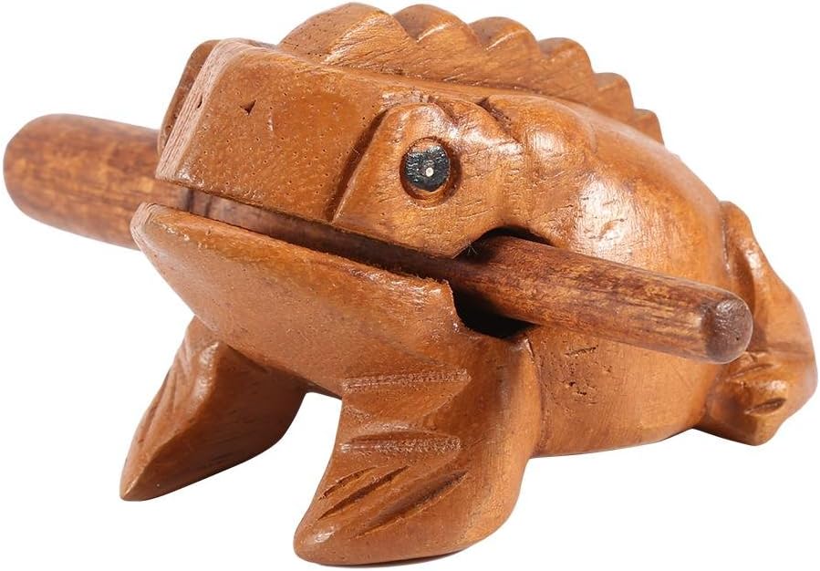 FAIR TRADE Frog Percussion Toy Guiro - Multicolor Wooden Sound Effects ...