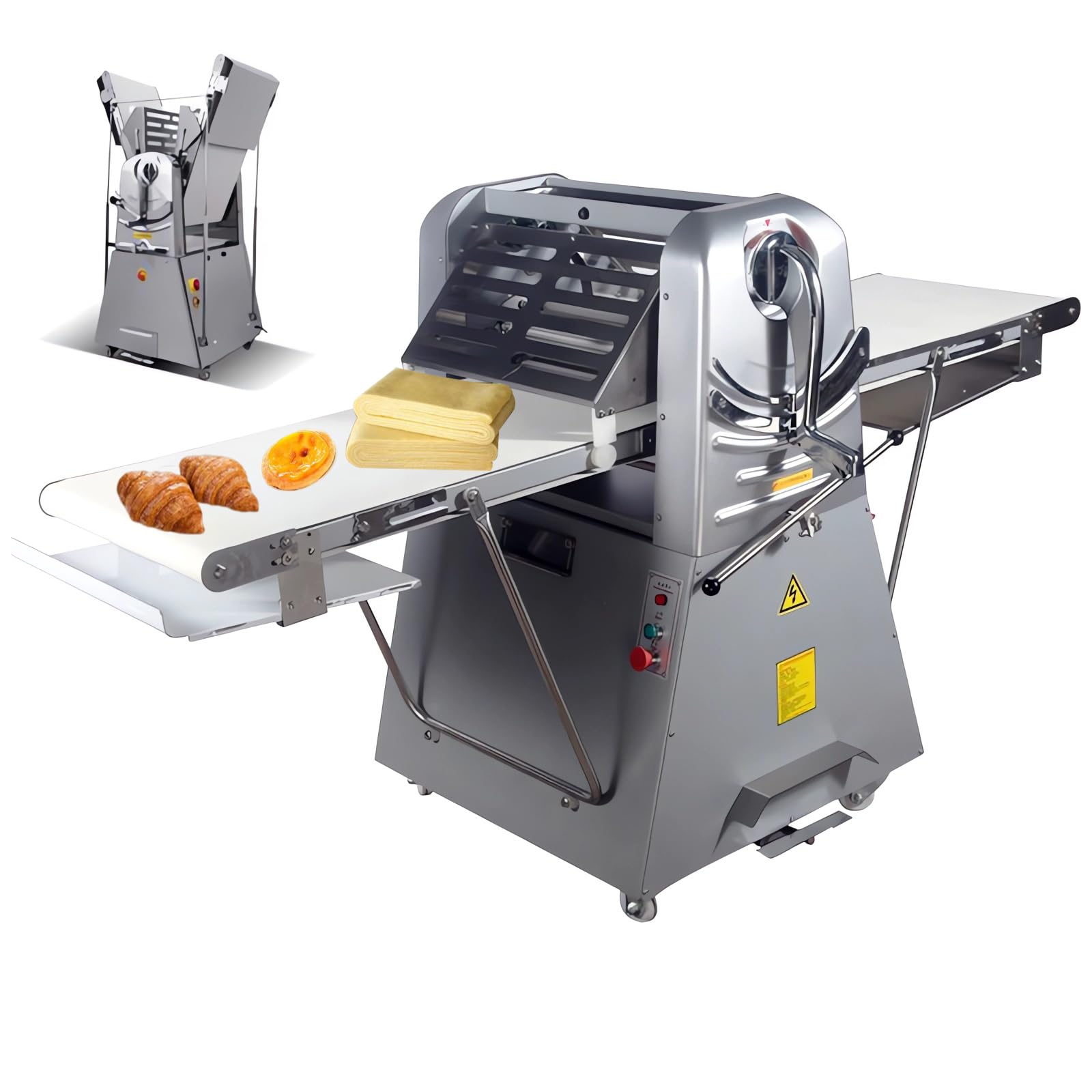 Amazon.com: HayWHNKN Dough Sheeter 20'' Reversible Dough Roller Machine ...
