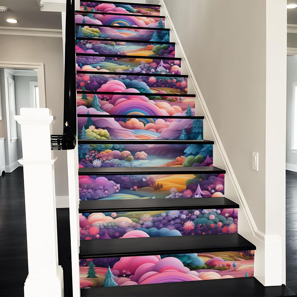 Amazon.com: REDAMANCY Colorful Cartoon Fairytale Forest Peel and Stick ...