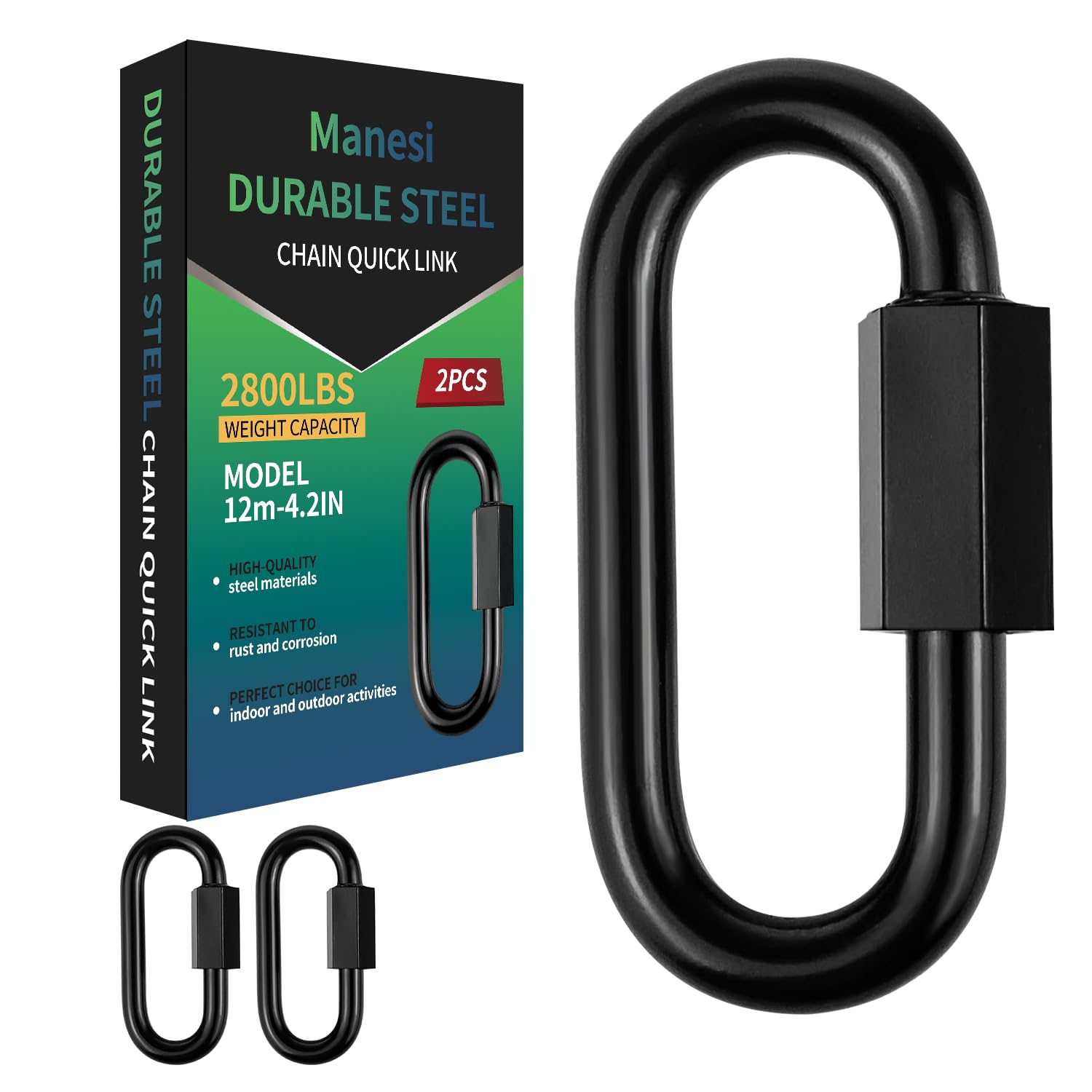 Snapklik.com : 4.2 Chain Quick Links, 2 Pcs 1/2 Marine Grade Screw ...