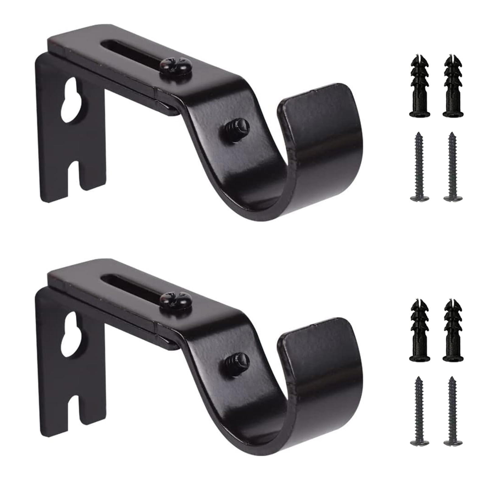 Amazon.com: Kowibcl 2PCS Adjustable Curtain Rod Brackets,Fits up to 7/8 ...