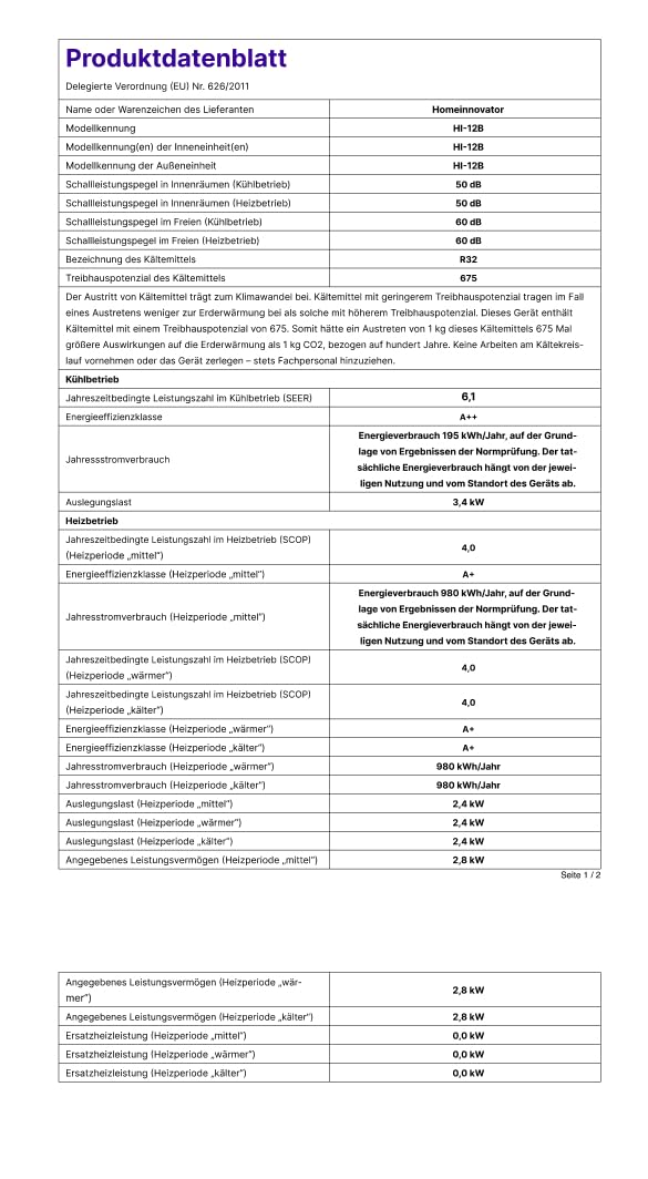 DIMSTAL 12000 BTU 3,6kW ULTRA - Split Klimaanlage + Heizung ECO Smart ...