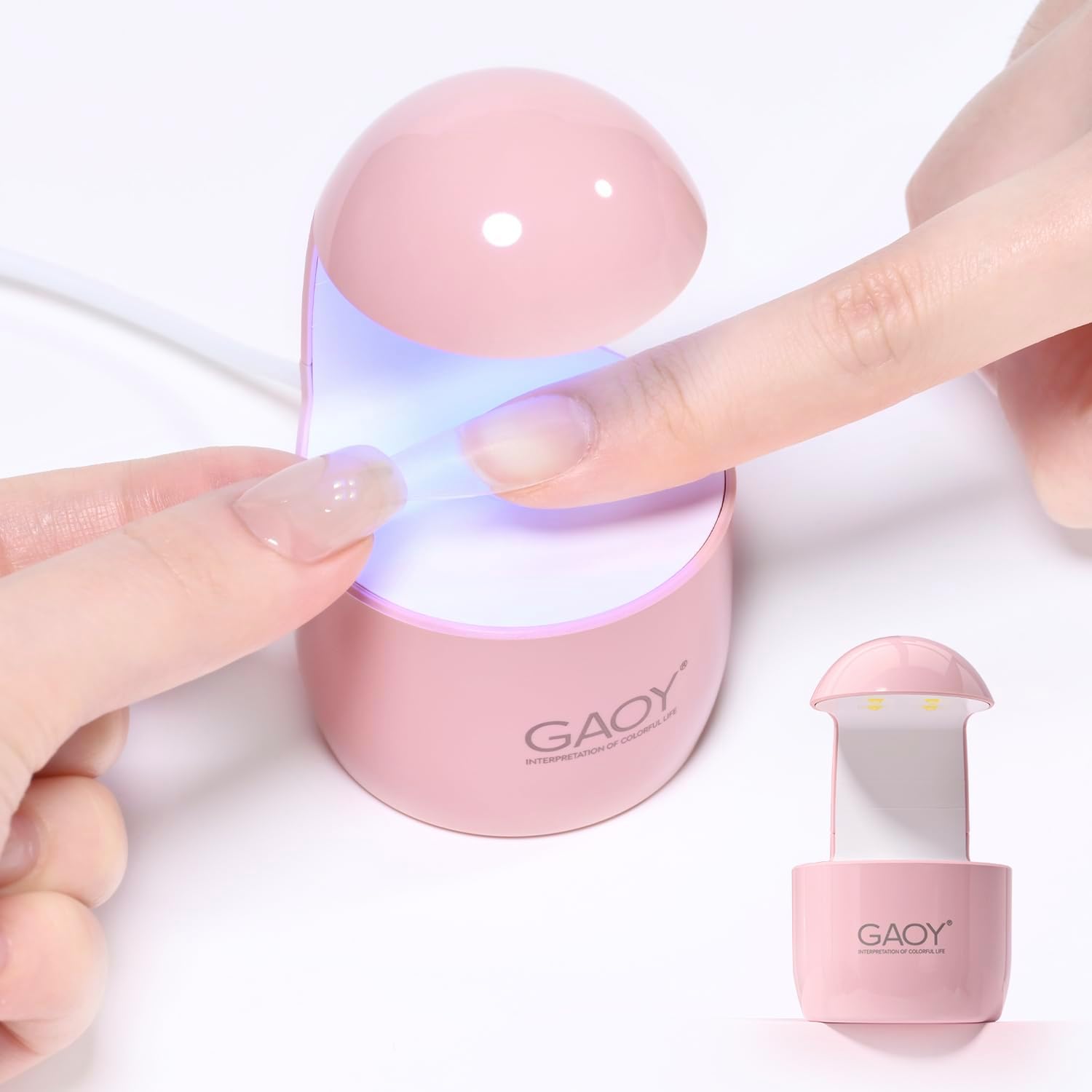 Amazon.com : GAOY Mini UV Light for Gel Nails, Small Nail Cure Light, Eggshell LED Nail Lamp ...