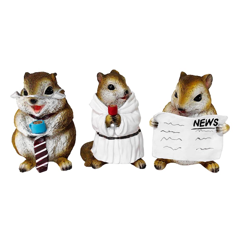 Amazon.com: OrnamentallyYou Whimsical Chipmunk Trio Set of Three ...