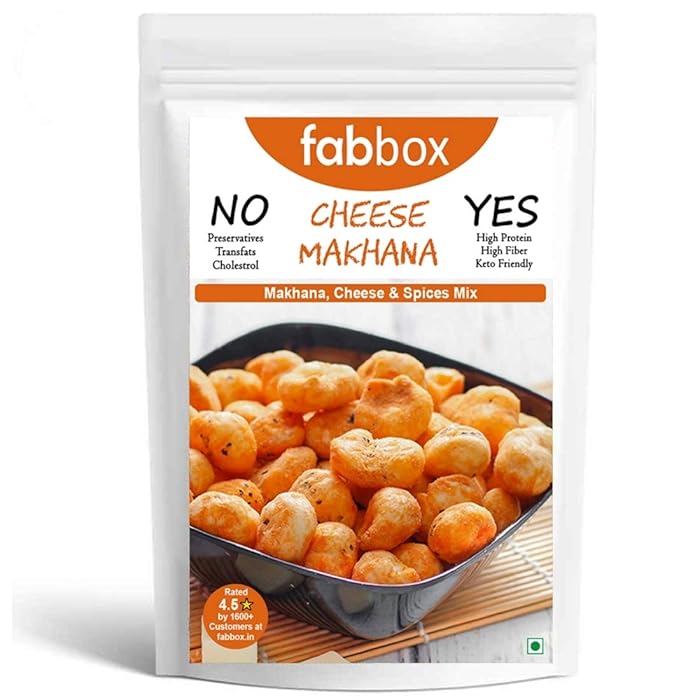 Buy fab box High Protein Roasted Cheese Makhana Snack | Pack of 3 ( 35 ...