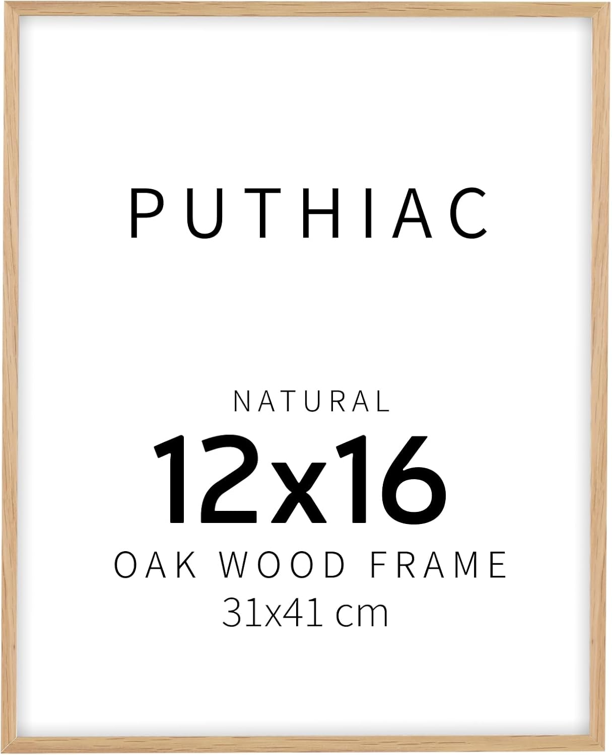 12x16 in Natural Solid Oak Wood Picture Frame - 31x41 cm Poster Frame ...