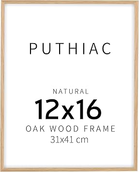 12x16 in Natural Solid Oak Wood Picture Frame - 31x41 cm Poster Frame ...