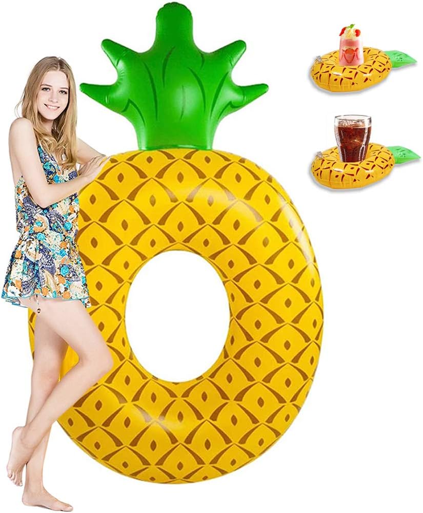 Pineapple Pool Float Giant Inflatable Pool Floats Swimming Ring with ...