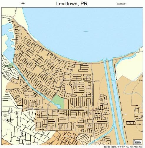 Amazon.com: Large Street & Road Map of Levittown, Puerto Rico PR ...
