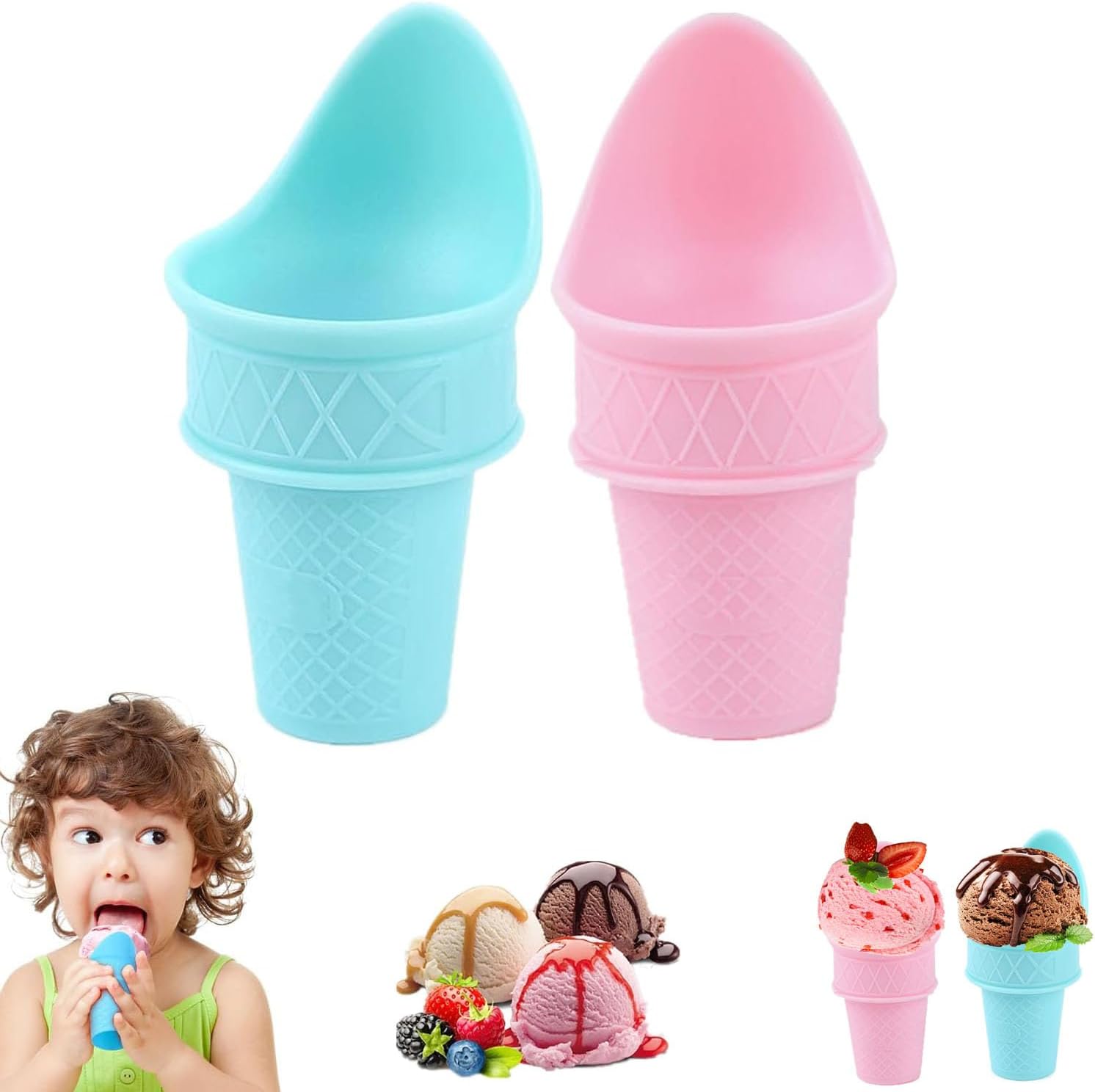 Amazon.com: Ice cream cone holder,ice cream cones,reusable ice cream ...
