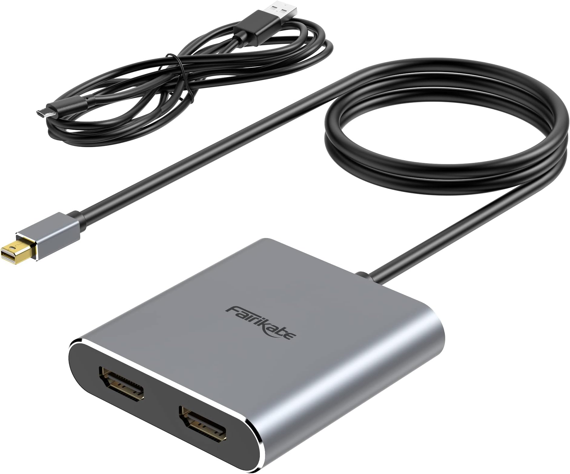 Amazon.com: Fairikabe Mini DisplayPort to Dual HDMI Adapter, 4K@60Hz ...