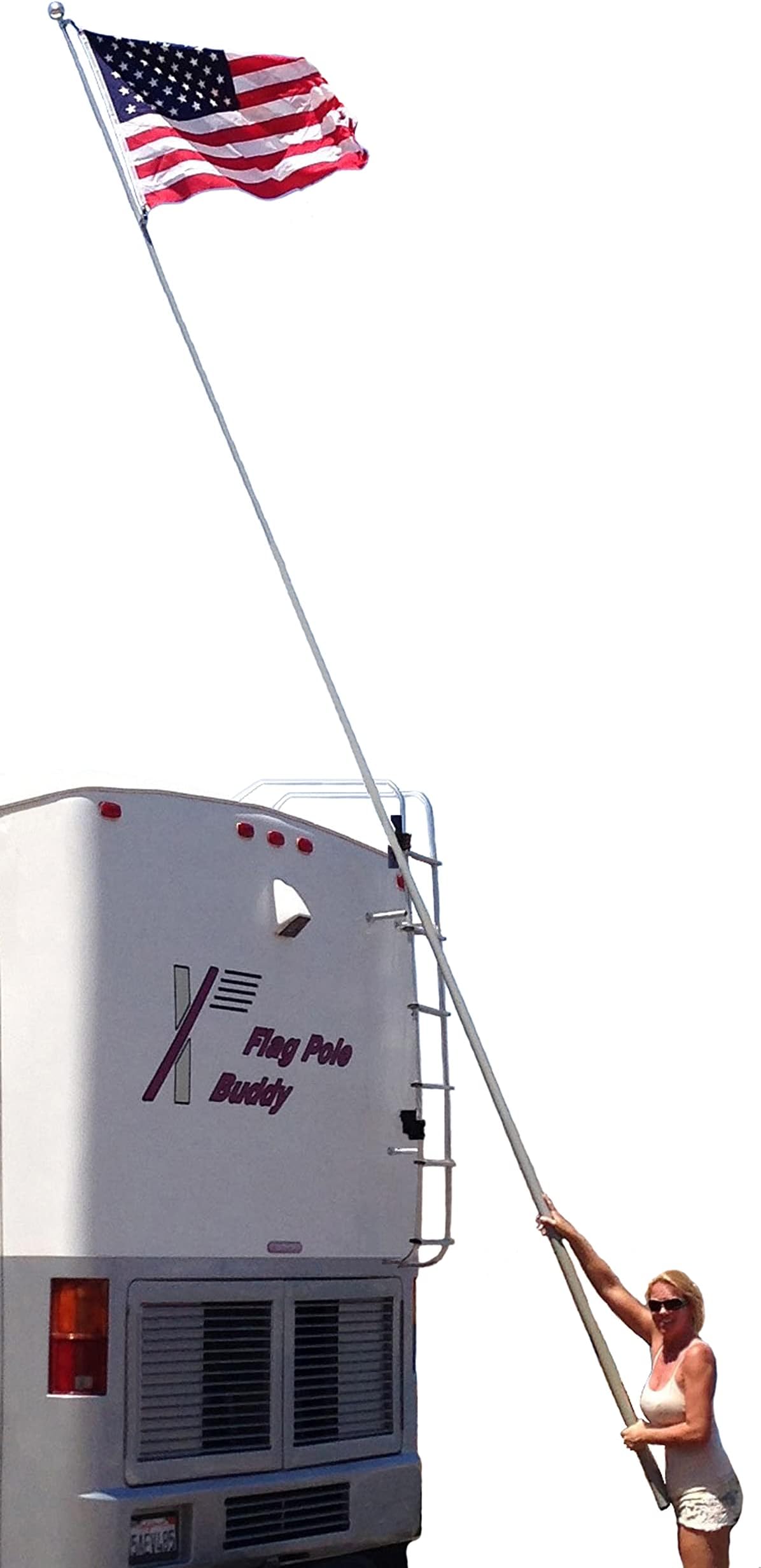 Amazon.com : FlagPole Buddy RV Flag Pole Kit 22 Feet with USA Flag ...