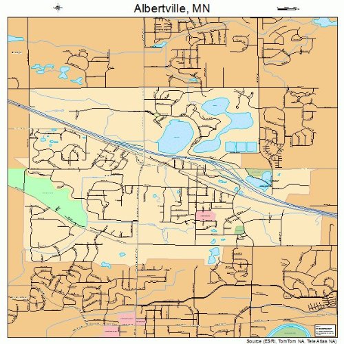 Amazon.com: Large Street & Road Map of Albertville, Minnesota MN ...